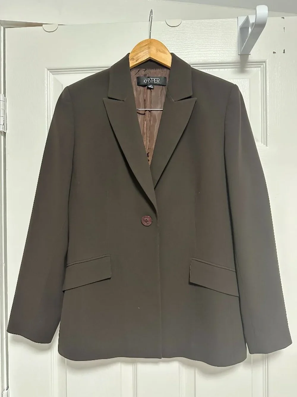 Kasper | Jackets & Coats | Kasper Chocolate Brown Tailored Blazer ...